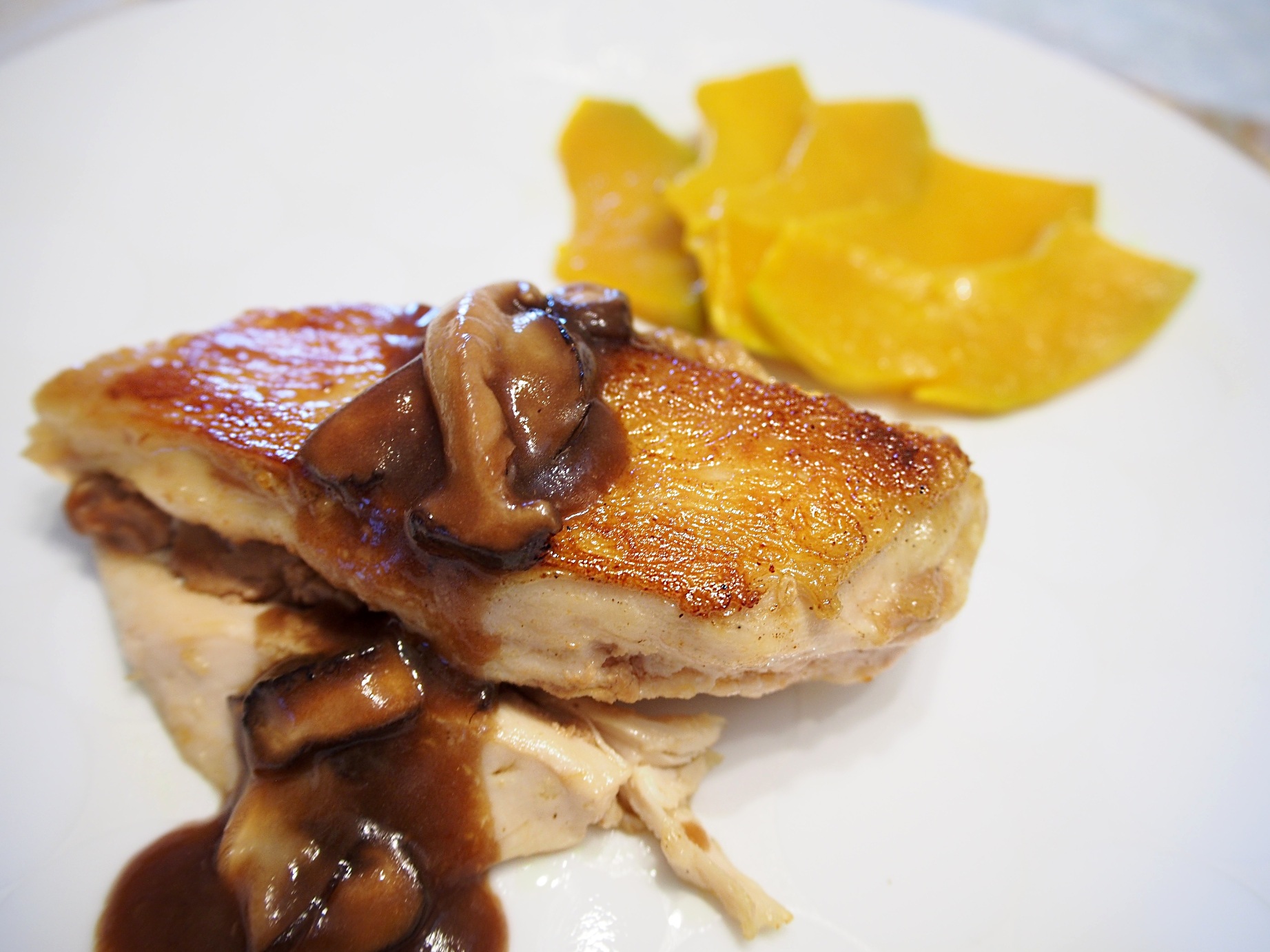 Tasty Foie Gras Stuffed Chicken in Merlot Red Wine Reduction | Foodwhirl