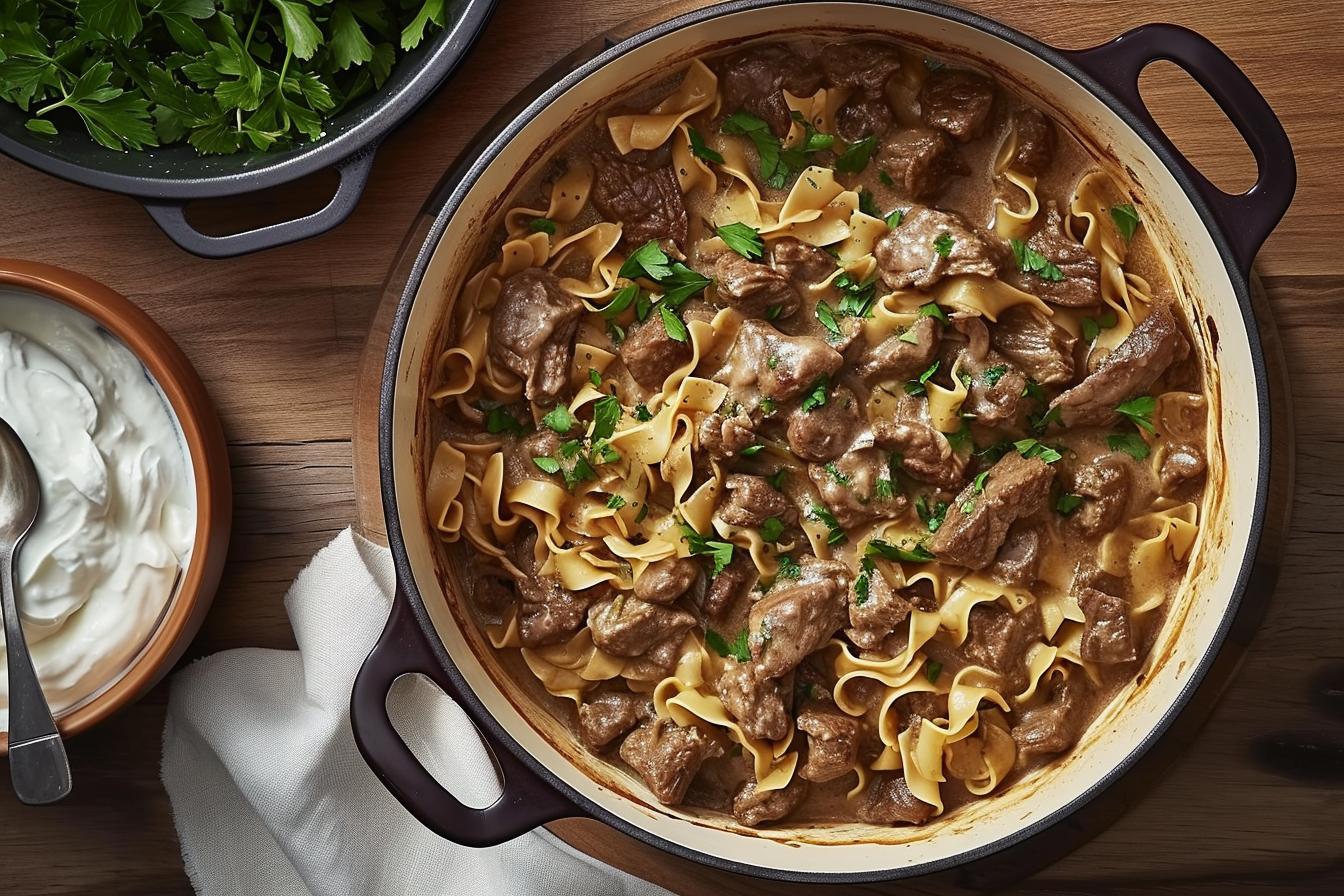 Dutch Oven Beef Stroganoff | Foodwhirl